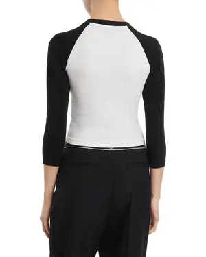 Casablanca Pima Jersey Baseball Tee