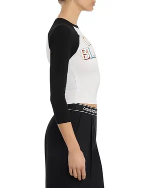 Casablanca Pima Jersey Baseball Tee