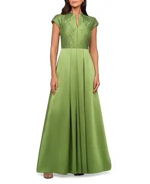 KAY UNGER Wrenley Gown - Lime Green