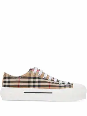 Burberry Round Toe Lace-up Sneakers