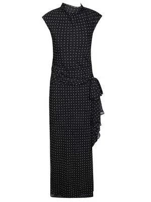 ROTATE BY BIRGER CHRISTENSEN Maxi Suit With Waist Ribbon For - Nero