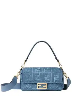 Fendi Mini Woven Raffia Handbag 15 Cm X 27 Cm - Blu