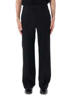 Valentino Garavani Slim Fit Virgin Wool Trousers - Nero