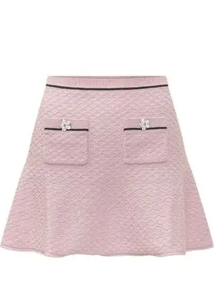 SELF-PORTRAIT Printed Maxi Skirt - Pink