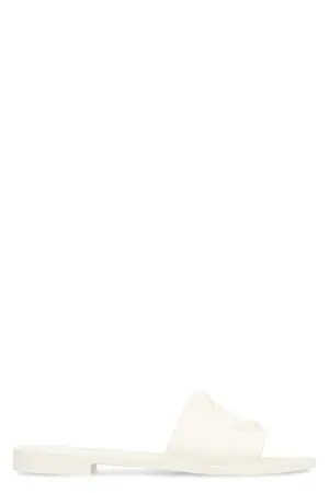 Moncler Mon Rubber Slides - White