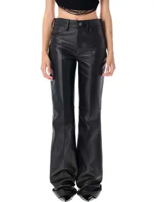 Attico Panelled Leather Trousers