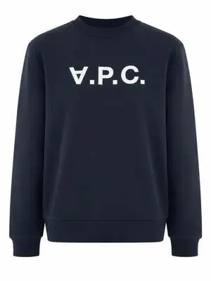 A.p.c. Crewneck Sweatshirt With Logo - Multicolour