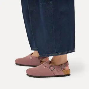 BIRKENSTOCK Tokio Suede Leather Clogs