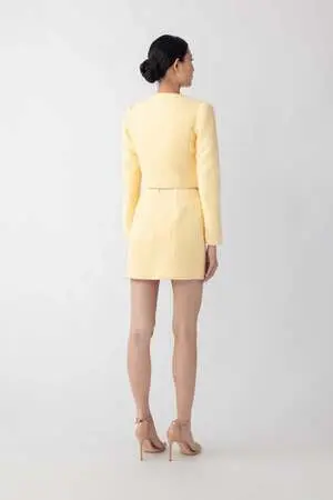 SAU LEE Abbie Tweed Jacket With Pipa Knots
