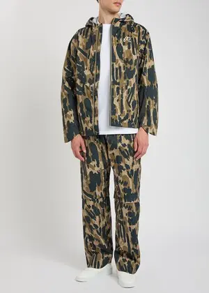 MALBON Waterproof Camouflage Hooded Nylon Jacket