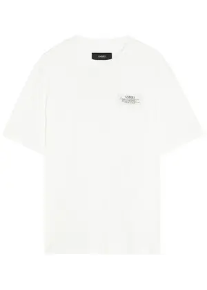 Amiri Spirit Logo-appliquéd Cotton T-shirt - Ivory