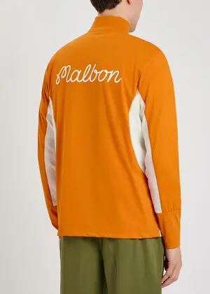 MALBON Santiago Logo Half-zip Stretch-jersey Mid-layer Jacket