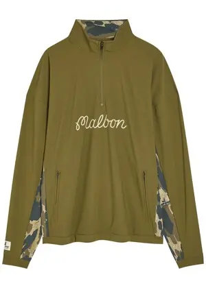 MALBON Tour Divot Logo Camouflage Half-zip Stretch-jersey Jacket