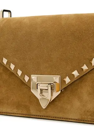 Valentino Garavani Rockstud Small Suede Shoulder Bag