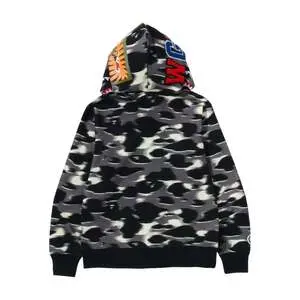 A BATHING APE Screen Camo Shark Full Zip Hoodie