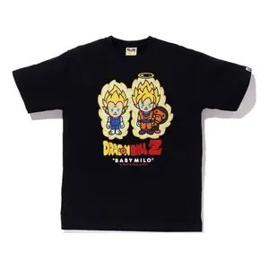 A BATHING APE A Bathing Ape Super Saiyan Vegeta & Son Goku Baby Milo T-shirt 'black' Black