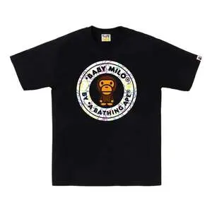 A BATHING APE Neon Camo Milo Busy Works T-shirt - Black