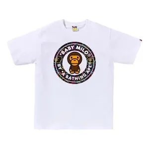 A BATHING APE Neon Camo Milo Busy Works T-shirt - White