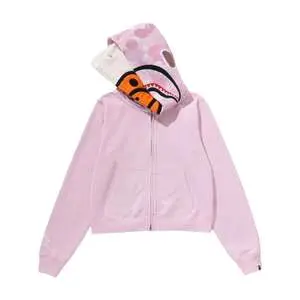 A BATHING APE Milo Shark Cropped Full Zip Double Hoodie