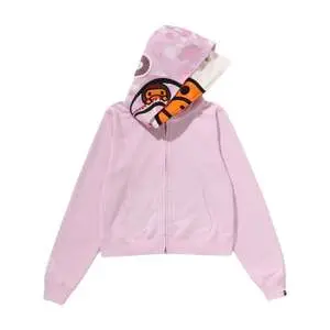 A BATHING APE Milo Shark Cropped Full Zip Double Hoodie