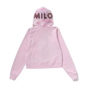 A BATHING APE Milo Shark Cropped Full Zip Double Hoodie