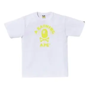 A BATHING APE Drip Ape Crossbone College T-shirt