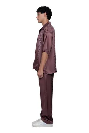 HOUSE OF CENMAR Satin Shirt With Cenmar Pattern