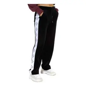 HOUSE OF CENMAR Velvet Track Pants - Black