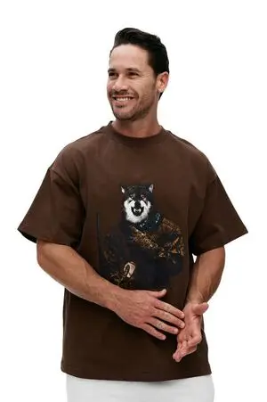 HOUSE OF CENMAR Wolf Printed T-shirt