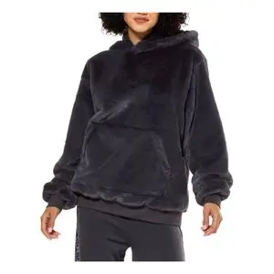 HOUSE OF CENMAR Fur Hoodie - Grey
