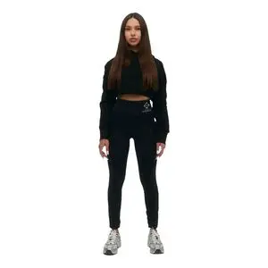 HOUSE OF CENMAR Leggings With Logo Print - Black