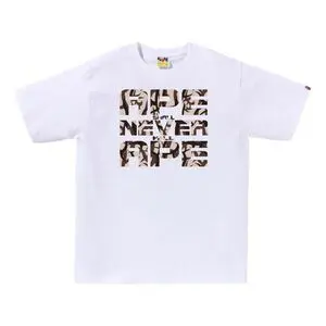 A BATHING APE A Bathing Ape Trial Camo Asnka T-shirt 'white Beige' White/beige