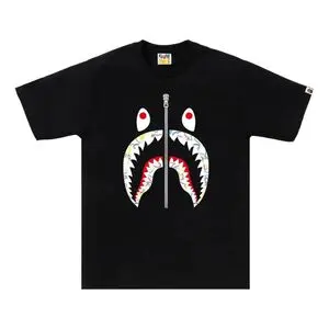 A BATHING APE Neon Camo Shark T-shirt - Black