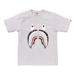 A BATHING APE Neon Camo Shark T-shirt - Gray