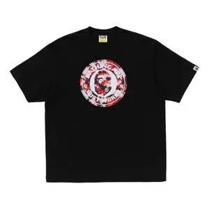 A BATHING APE Map Camo Busy Works Relaxed Fit T-shirt - Black