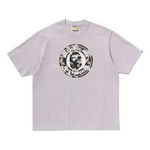A BATHING APE Map Camo Busy Works Relaxed Fit T-shirt - Gray