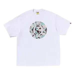 A BATHING APE Map Camo Busy Works Relaxed Fit T-shirt - White
