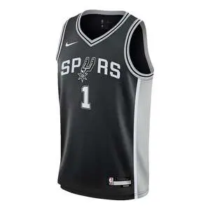 Nike Nba Victor Wembanyama San Antonio Spurs 2023/24 Icon Edition Swingman Jersey - Black