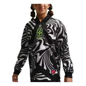 Nike Brazil Hollywood Keeper Dri-fit Soccer Jersey 'black Volt