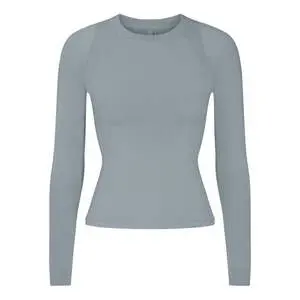 Nike X Skims Airy Long-sleeve Crew-neck Top - Washed Pacific