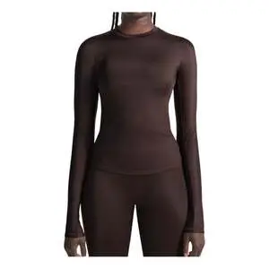 Nike X Skims Shine Long-sleeve Crew-neck Top - Phoenix