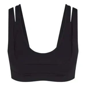Nike X Skims Matte Double Strap Scoop Bra - Obsidian