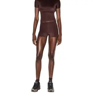 Nike X Skims Shine Mid-rise 2 Boyshorts With Drawcord
