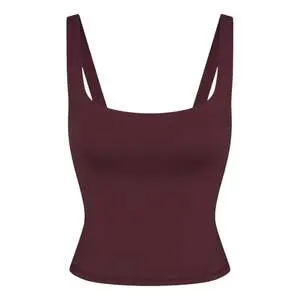 Nike X Skims Matte Square-neck Tank - Currant