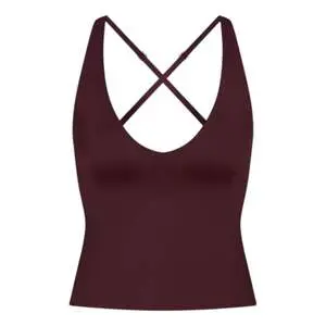 Nike X Skims Shine V-neck Tank - Currant