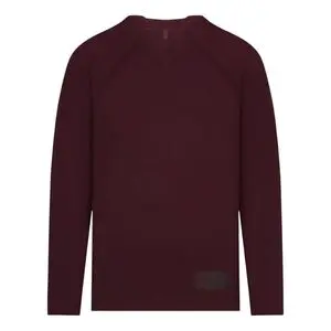 Nike X Skims Airy Oversized V-neck Long-sleeve T-shirt - Currant