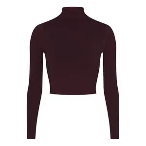 Nike X Skims Vintage Seamless Mock-neck Crop Bra - Currant