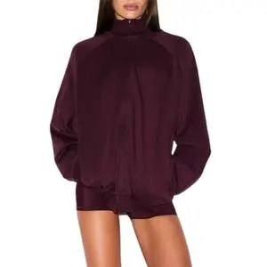 Nike X Skims Matte Tricot Oversized Full-zip Track Jacket