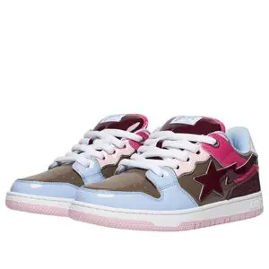 A BATHING APE Sk8 Sta Bold Sneakers - Blue/brown/pink