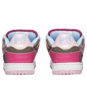 A BATHING APE Sk8 Sta Bold Sneakers - Blue/brown/pink